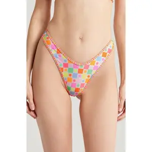 KULANI KINIS High Cut Thong Bikini Bottom - Sunshine Sorbet