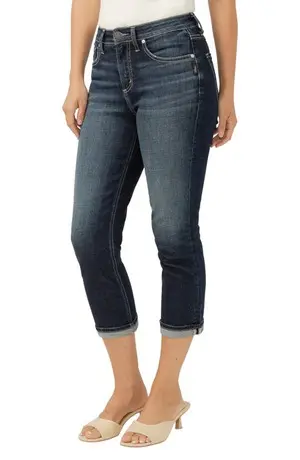 SILVER JEANS CO. Avery Curvy High-rise Capri Jeans