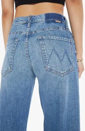 MOTHER Lil' Tunnel Vision Sneak Wide Leg Jeans
