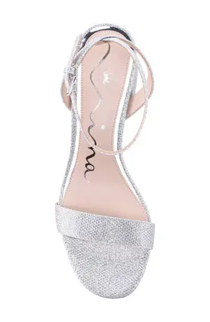 Nina Bergen Ankle Strap Sandal - Silver