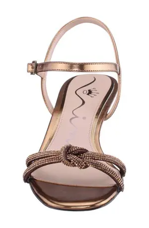 Nina Valeria Ankle Strap Wedge Sandal - Bronze