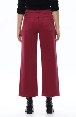 BAYEAS Bella Crop Straight Leg Jeans - Wine