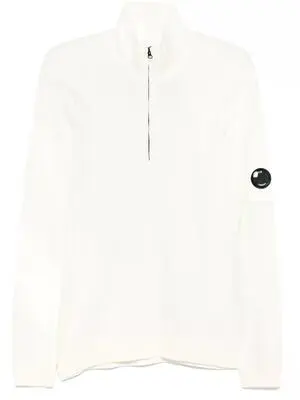 C.P. COMPANY Lens-detail Sweater - White