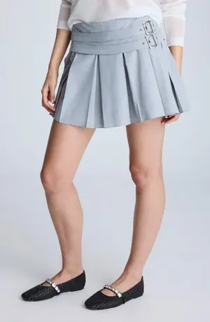 KENNETH COLE Pleated A-line Mini Skort