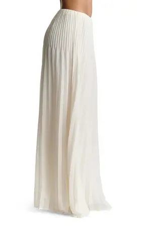 Naked Wardrobe Pleated Chiffon Maxi Skirt