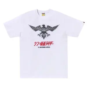 A BATHING APE X Shin Kamen Rider Shocker Emblem Tee /black - White