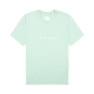 Givenchy Slim Fit Reverse Print T-shirt 'aqua Green