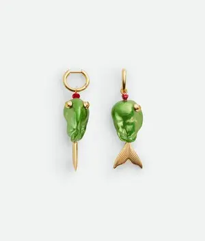 BOTTEGA  VENETA Fish Dangle Earrings