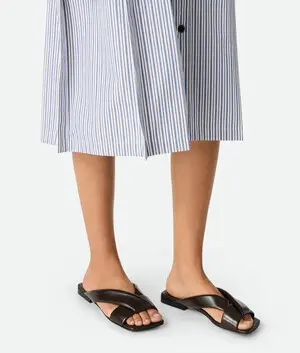 Bottega Veneta Riva Flat Mules - Fondant