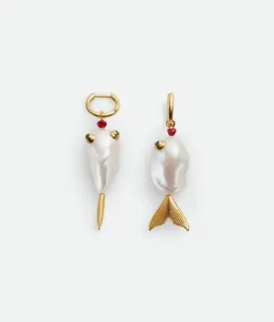 Bottega Veneta Fish Dangle Earrings