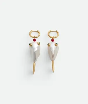 Bottega Veneta Fish Dangle Earrings