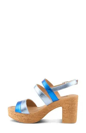 SPRING STEP SHOES Talha Platform Sandal - Blue Multi