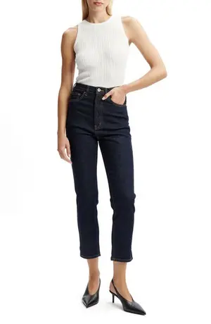 Bardot Heidi Straight Leg Crop Jeans - Dark