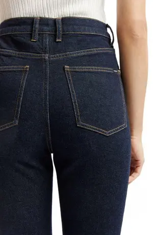 Bardot Heidi Straight Leg Crop Jeans - Dark