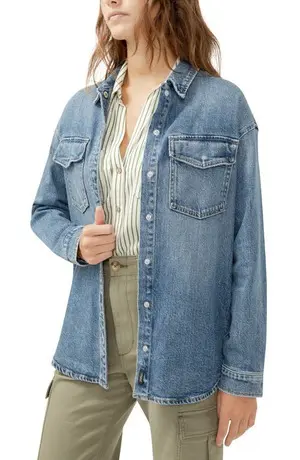 SILVER JEANS CO. Oversized Denim Shirt Jacket