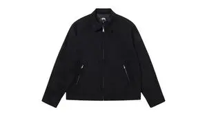StüSsy Gabardine Garage Jacket - Black | Editorialist