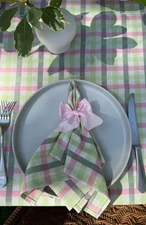 HEATHER TAYLOR HOME Gingham Tablecloth