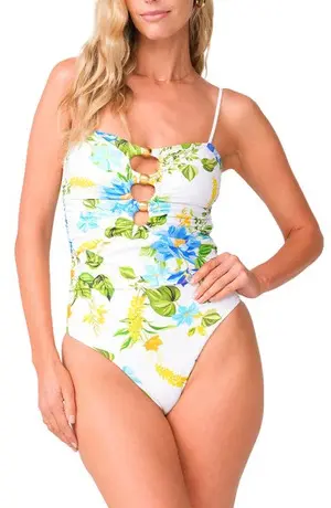 PQ SWIM Keyhole One-piece Swimsuit - Bluebell