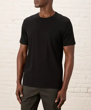 PACT Organic Cotton Softspun Pocket Crew Tee - Black
