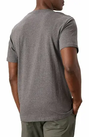 PACT Organic Cotton Softspun Pocket Crew Tee - Medium Grey Heather