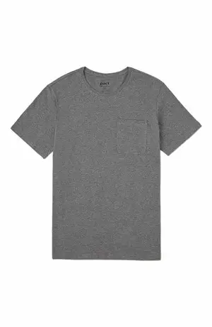 PACT Organic Cotton Softspun Pocket Crew Tee - Medium Grey Heather