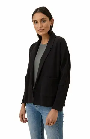 PACT Organic Cotton Relaxed Blazer - Black