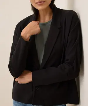 PACT Organic Cotton Relaxed Blazer - Black