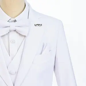 MOUSTACHE Peak Lapel Suit - White
