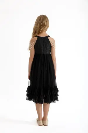TULLEEN Tripoli Heart Print Tulle Dress