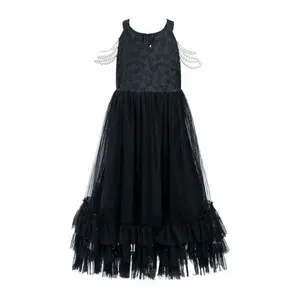 TULLEEN Tripoli Heart Print Tulle Dress