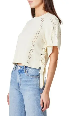 Habitual Side Tie Open Stitch Sweater