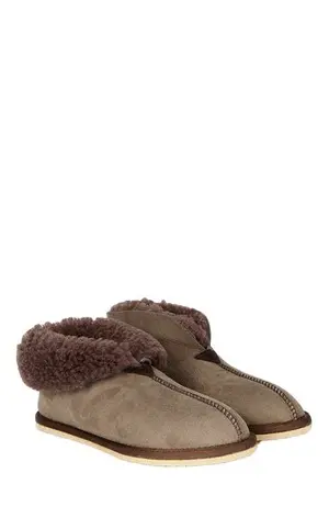 CELTIC & CO. Shearling Bootee Slippers - Vole