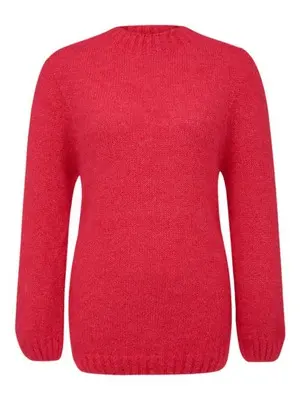 CELTIC & CO. Alpaca Cotton Slouch Sweater - Raspberry