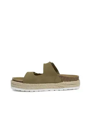 CELTIC & CO. Double Buckle Sandals - Khaki
