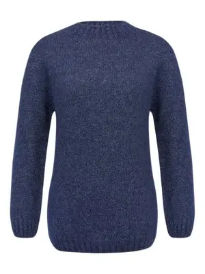 CELTIC & CO. Alpaca Blend Slouch Sweater - Navy
