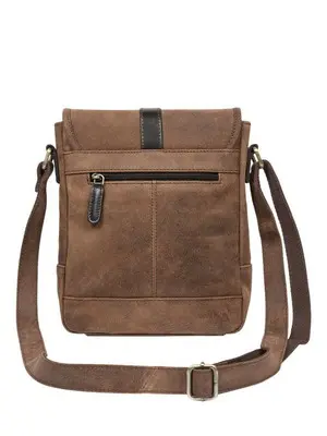 CELTIC & CO. Trim Leather Cross Body Bag