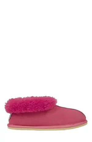 CELTIC & CO. Shearling Bootee Slippers - Raspberry