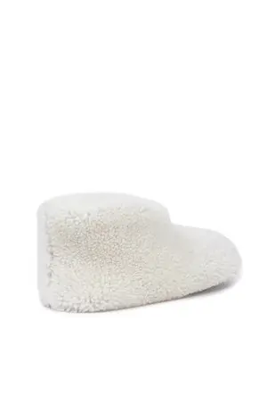 CELTIC & CO. Teddy Shearling Soft Sole Bootee Slippers - Ecru