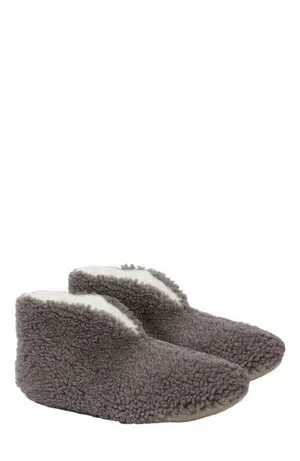 CELTIC & CO. Teddy Shearling Soft Sole Bootee Slippers - Vole