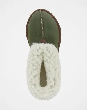 CELTIC & CO. Shearling Bootee Slippers - Moss