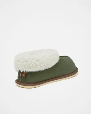 CELTIC & CO. Shearling Bootee Slippers - Moss