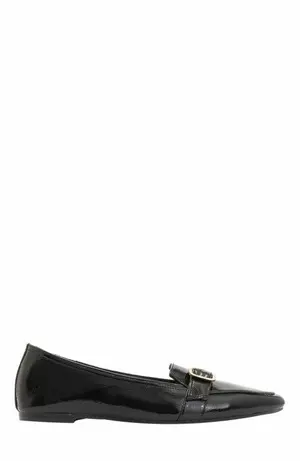 FOREVER & ALWAYS SHOES Zarina Leather Flats - Black Patent Leather