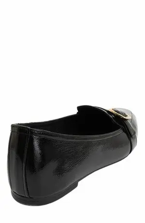 FOREVER & ALWAYS SHOES Zarina Leather Flats - Black Patent Leather