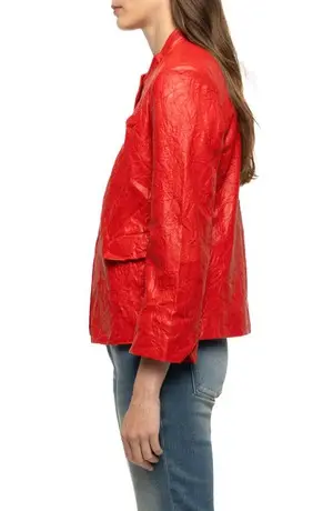 Zadig&Voltaire Veryn Cuir Crinkled Leather Jacket - Love