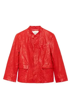 Zadig&Voltaire Veryn Cuir Crinkled Leather Jacket - Love