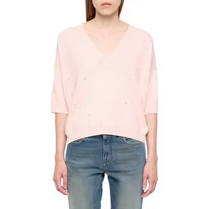 Zadig&Voltaire Wully Lico Embellished Linen-blend Sweater - Bebe
