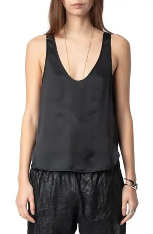Zadig&Voltaire Tarys Satin Tank - Black