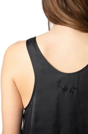 Zadig&Voltaire Tarys Satin Tank - Black