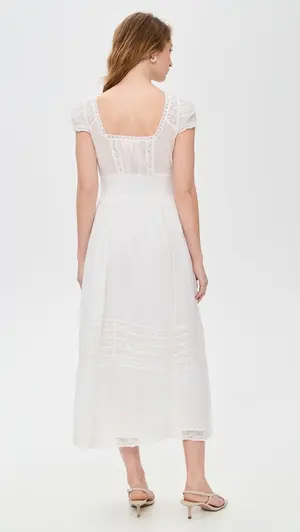 LoveShackFancy Suvi Dress - White