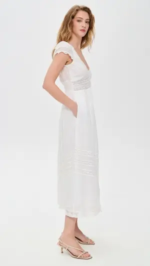 LoveShackFancy Suvi Dress - White